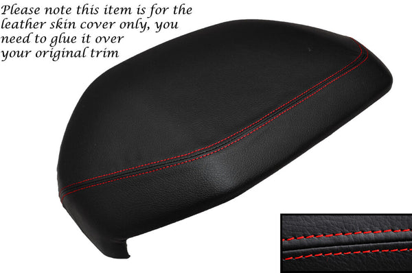 RED STITCH DASH COWL HOOD LEATHER SKIN COVER FITS LAND ROVER FREELANDE ...
